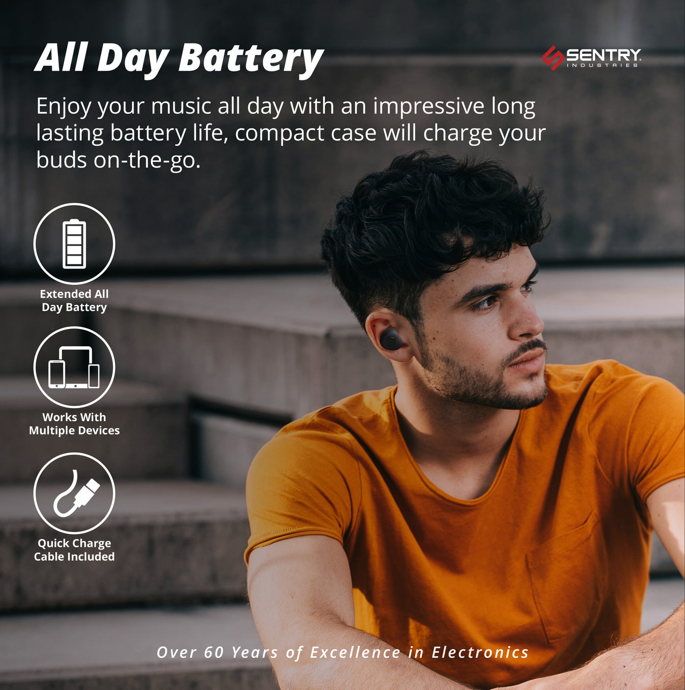 SENTRY OSE Dot Bluetooth Wireless Earbuds, Active Noise Canceling, -20 – Sentry Industries