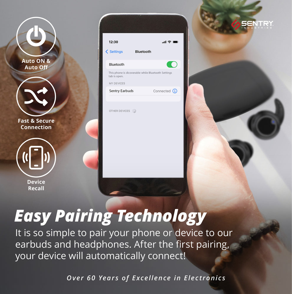SENTRY OSE Dot Bluetooth Wireless Earbuds, Active Noise Canceling, -20 – Sentry Industries