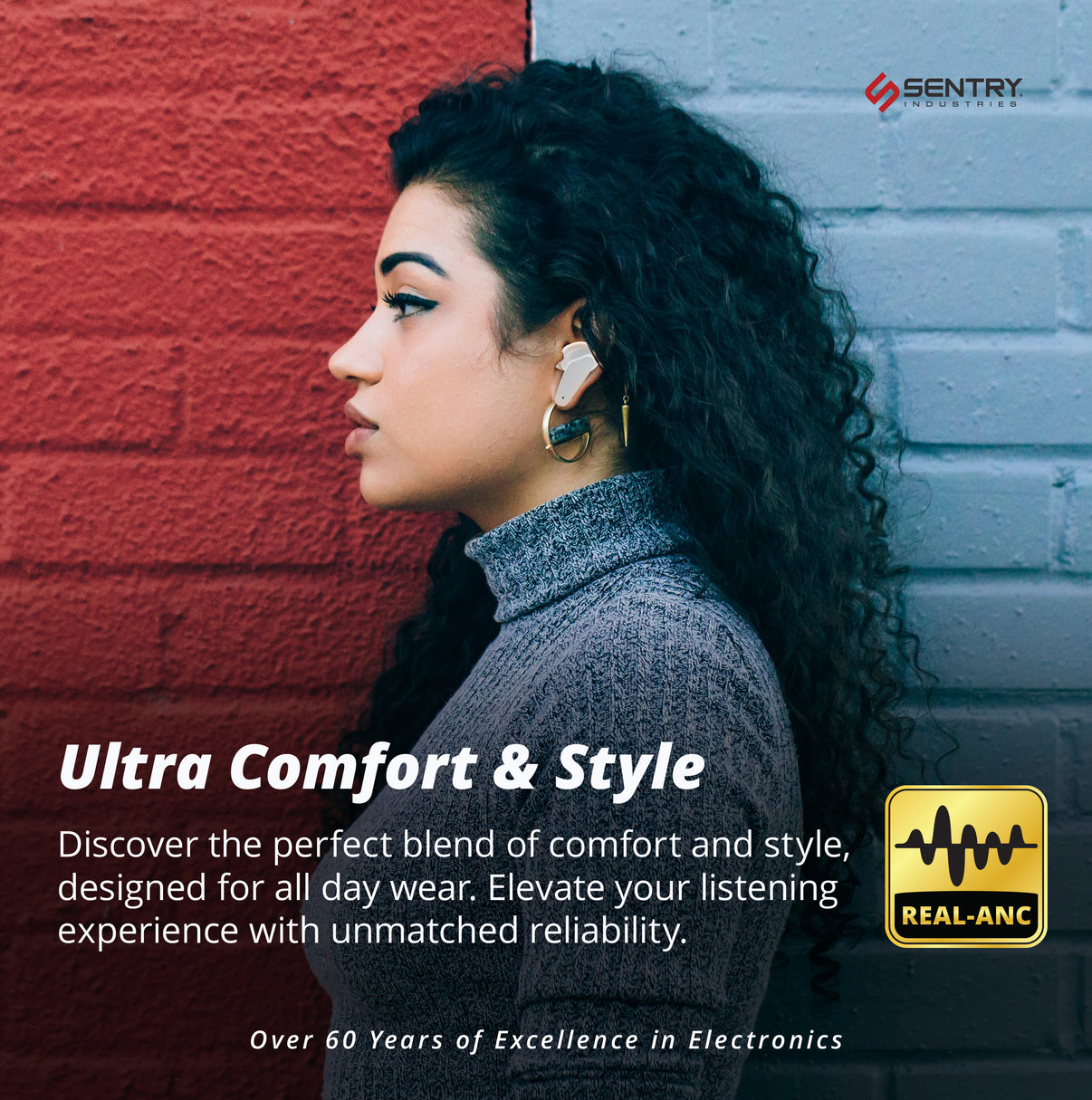 SENTRY OSE Wireless Stem Earbuds, Active Noise Canceling, -20 dB of So – Sentry Industries