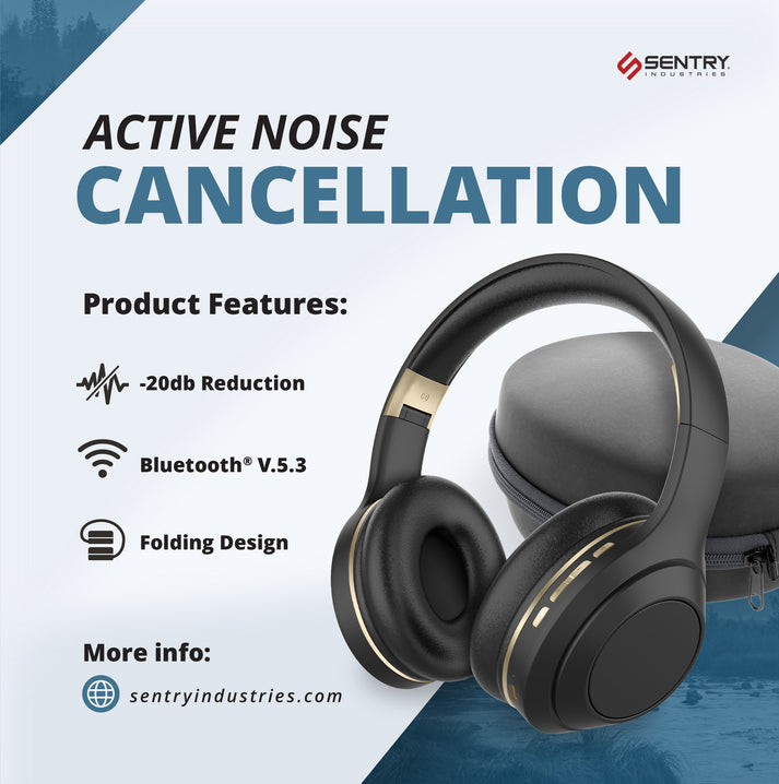 SENTRY OSH Over Ear Bluetooth Wireless Headphones, Active Noise Cancel ...
